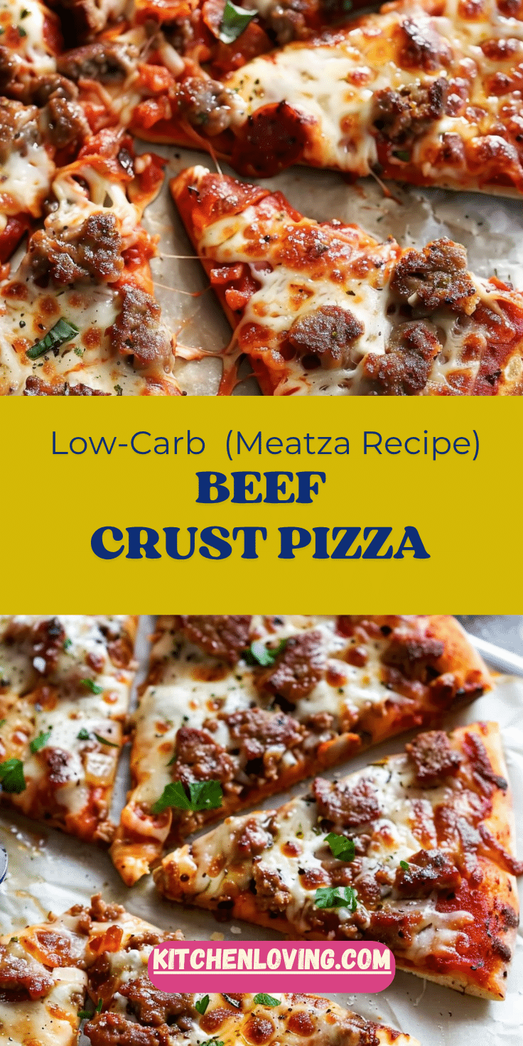 Beef Crust Pizza (Meatza Recipe) | Kitchen Loving