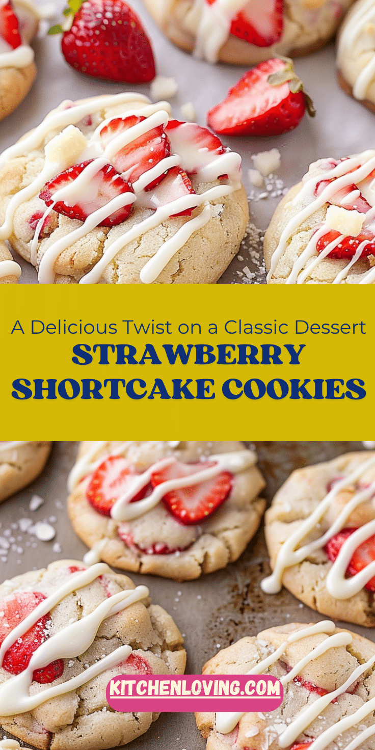 Strawberry Shortcake Cookies | Kitchen Loving