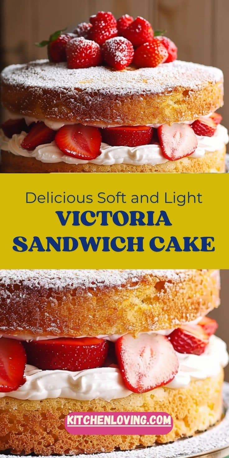 Soft And Light Victoria Sandwich Cake | Kitchen Loving