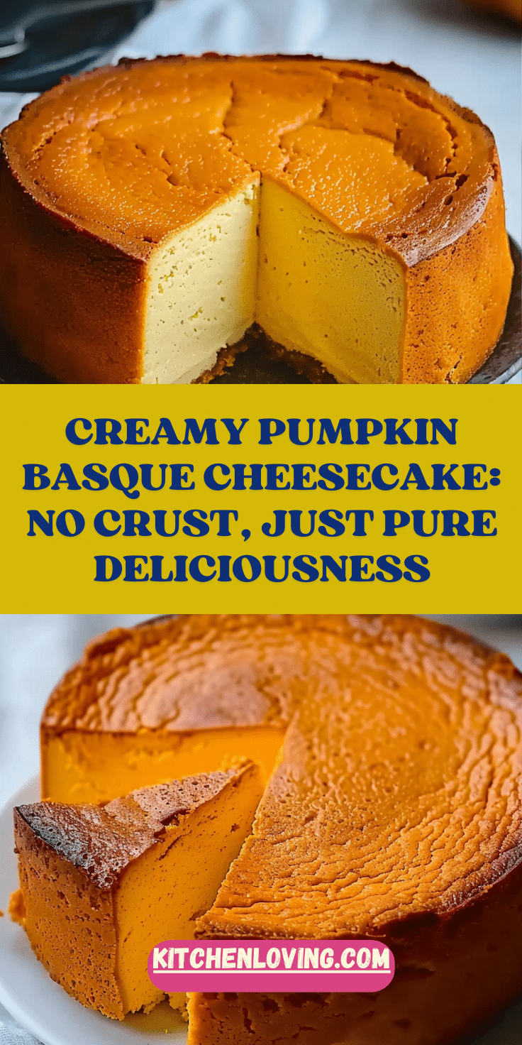Pumpkin Basque Cheesecake Recipe | Kitchen Loving