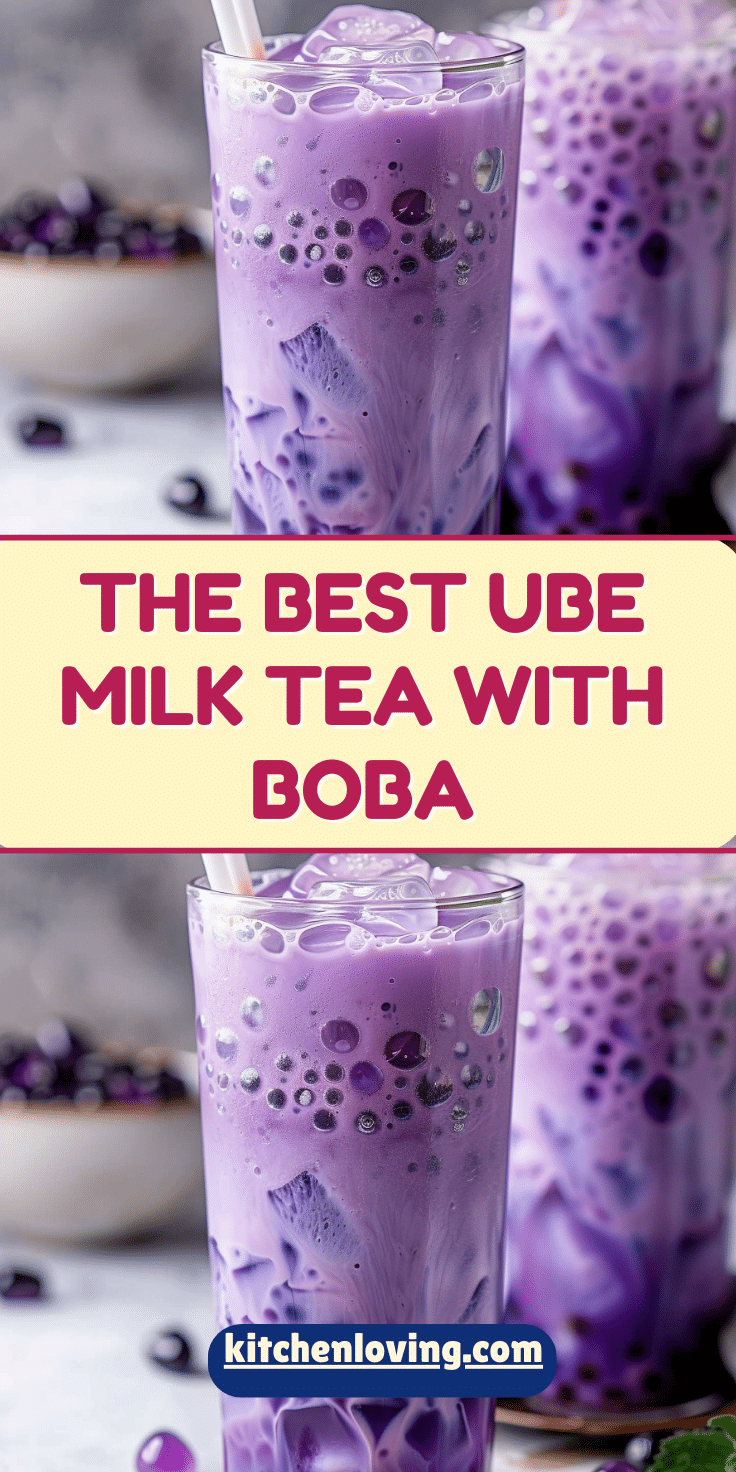 Ube Milk Tea (Ube Bubble Tea) | Kitchen Loving