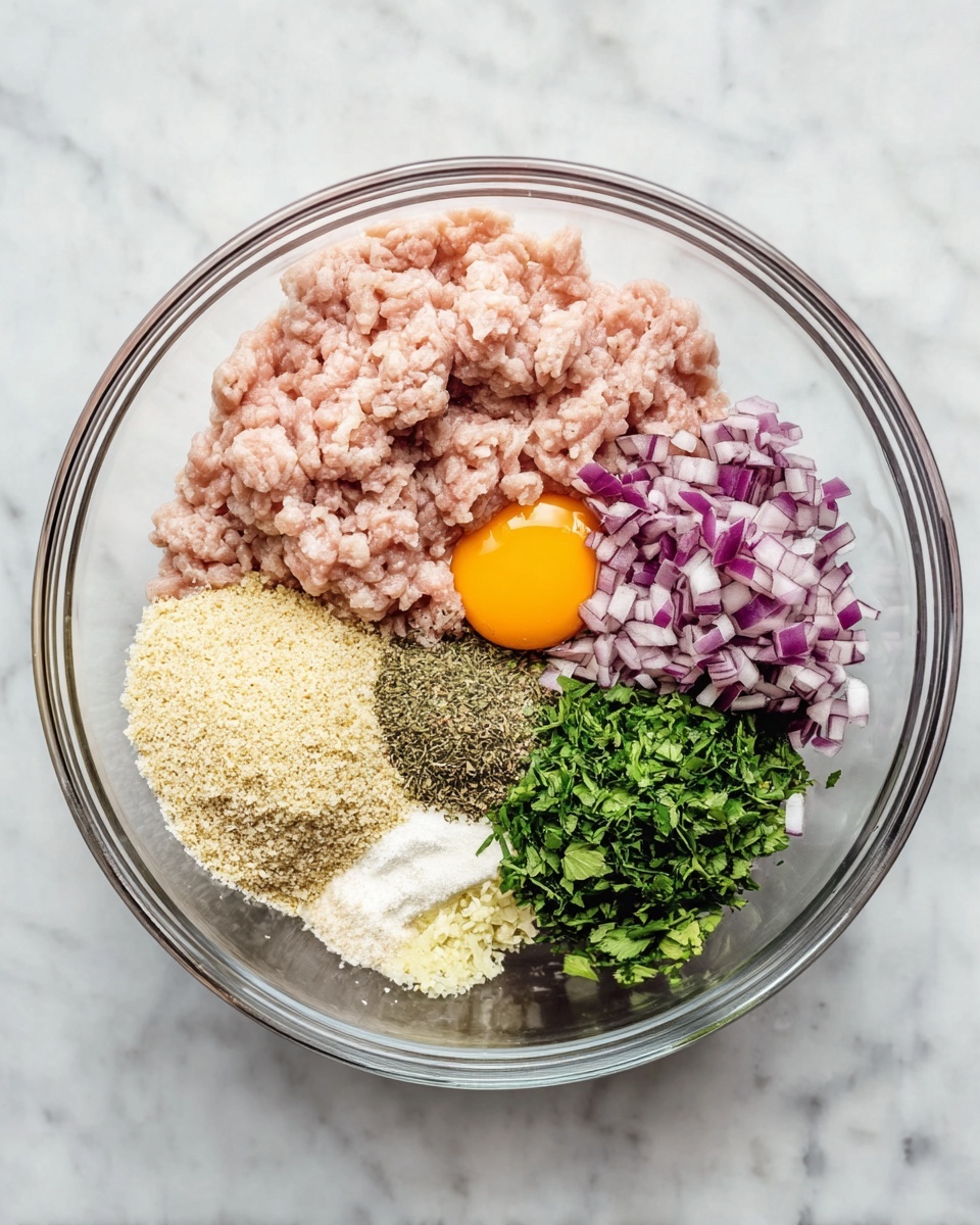 Greek Turkey Meatballs with Lemon Orzo & Feta Yogurt Sauce