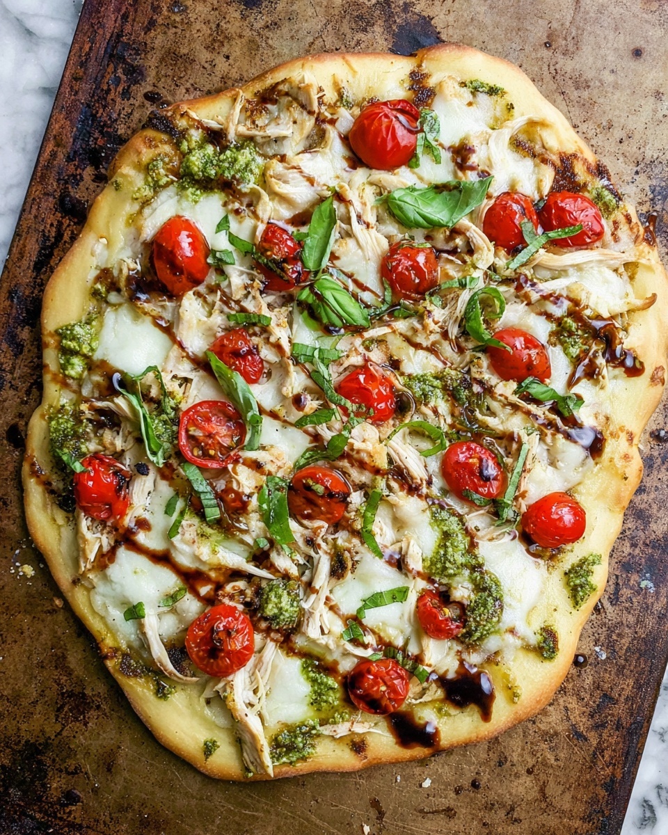 Caprese Chicken Flatbread | Easy & Flavorful Flatbread Recipe