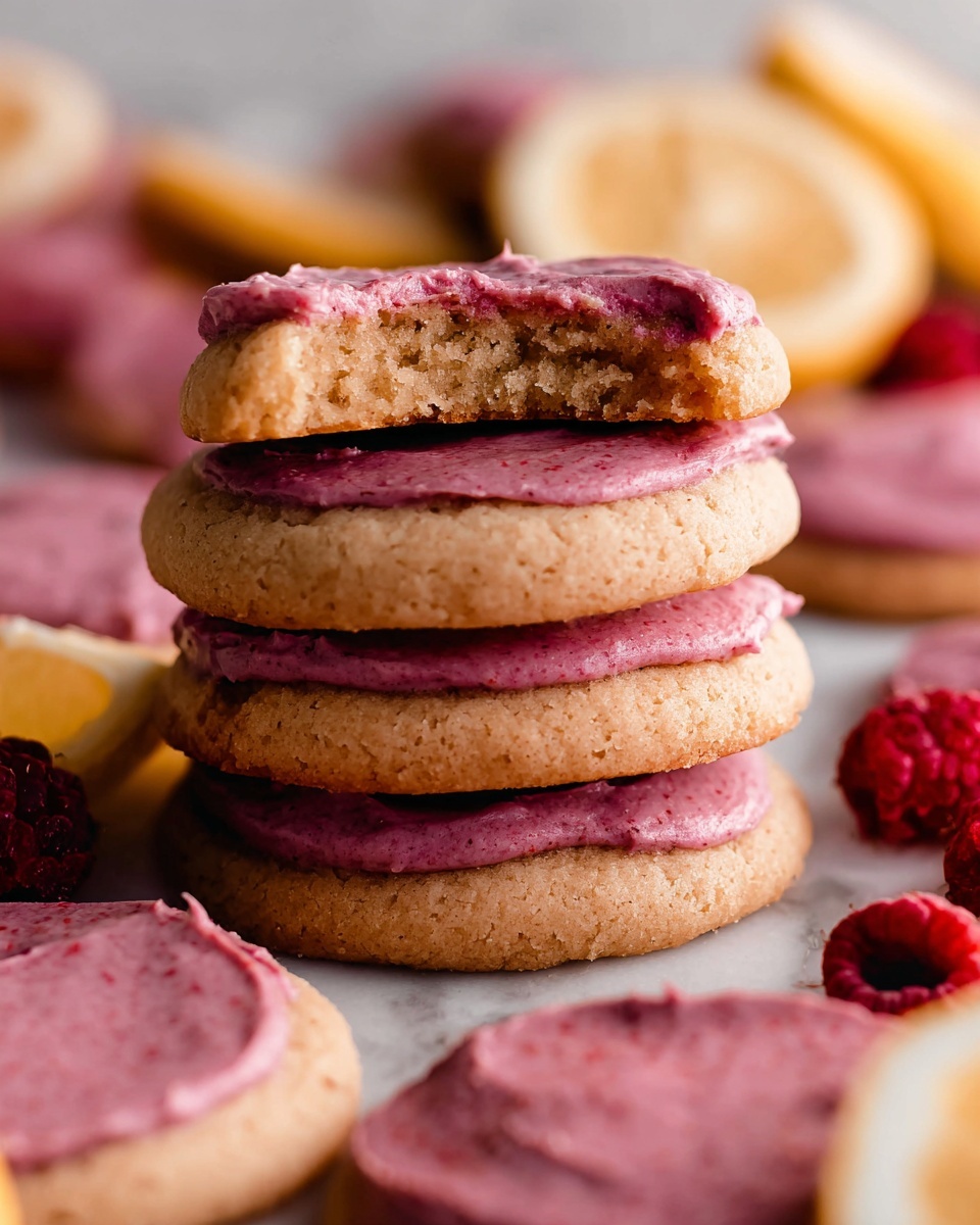 Heart Cutout Cookies with Raspberry Lemon Frosting | Delicious & Charming