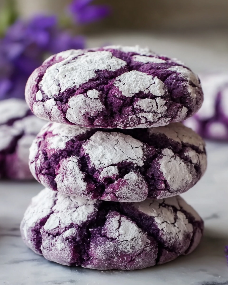 Purple Crinkle Cookies: Colorful, Soft, & Delicious Treats