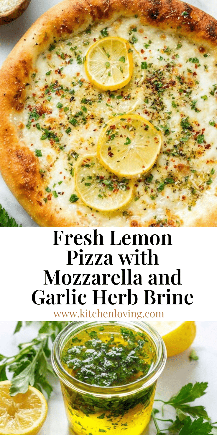 Lemon Pizza with Mozzarella & Herbs – Bright, Flavorful & Easy