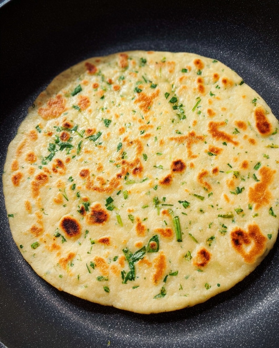 Garlic Flatbread with Liquid Batter – Easy No-Knead Recipe