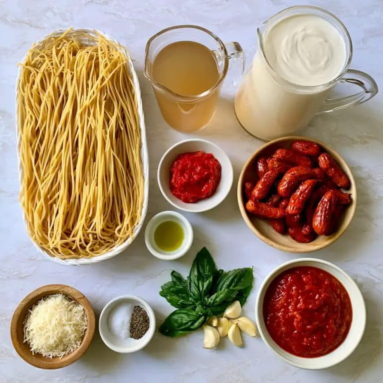 Creamy One Pot Pasta with Spicy Italian Sausage | Delicious & Easy